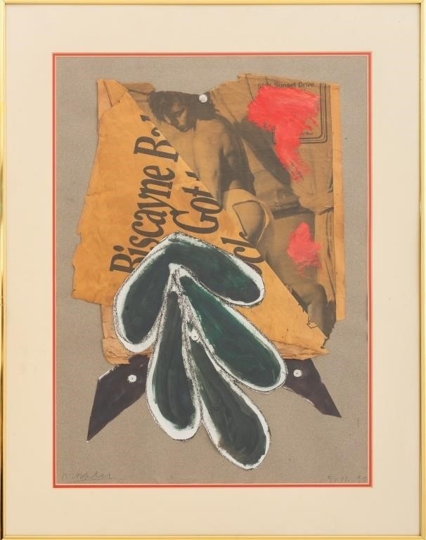 Claude Gilli | Claude Gilli Mixed Media Collage, 1990 | MutualArt
