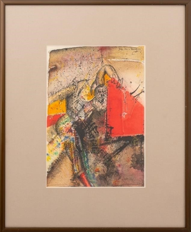 Castel Moshe | Moshe Castel Abstract Composition Watercolor, 1982 (1982 ...