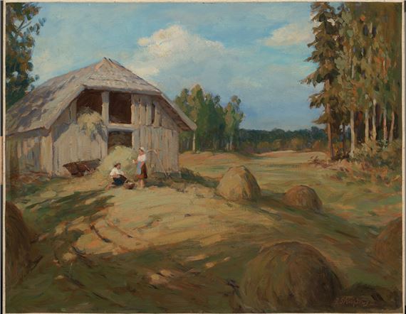 Jekabs Strazdins | Summer landscape (1955) | MutualArt