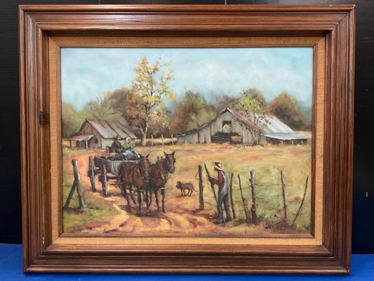 Jack Turner Ranch | Jack Turner Ranch. Oil/Canvas: Farm Scene | MutualArt