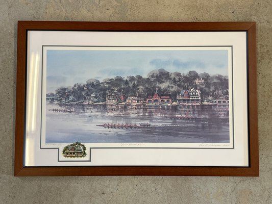 William Ressler | William Ressler Boat House Row Lithograph | MutualArt
