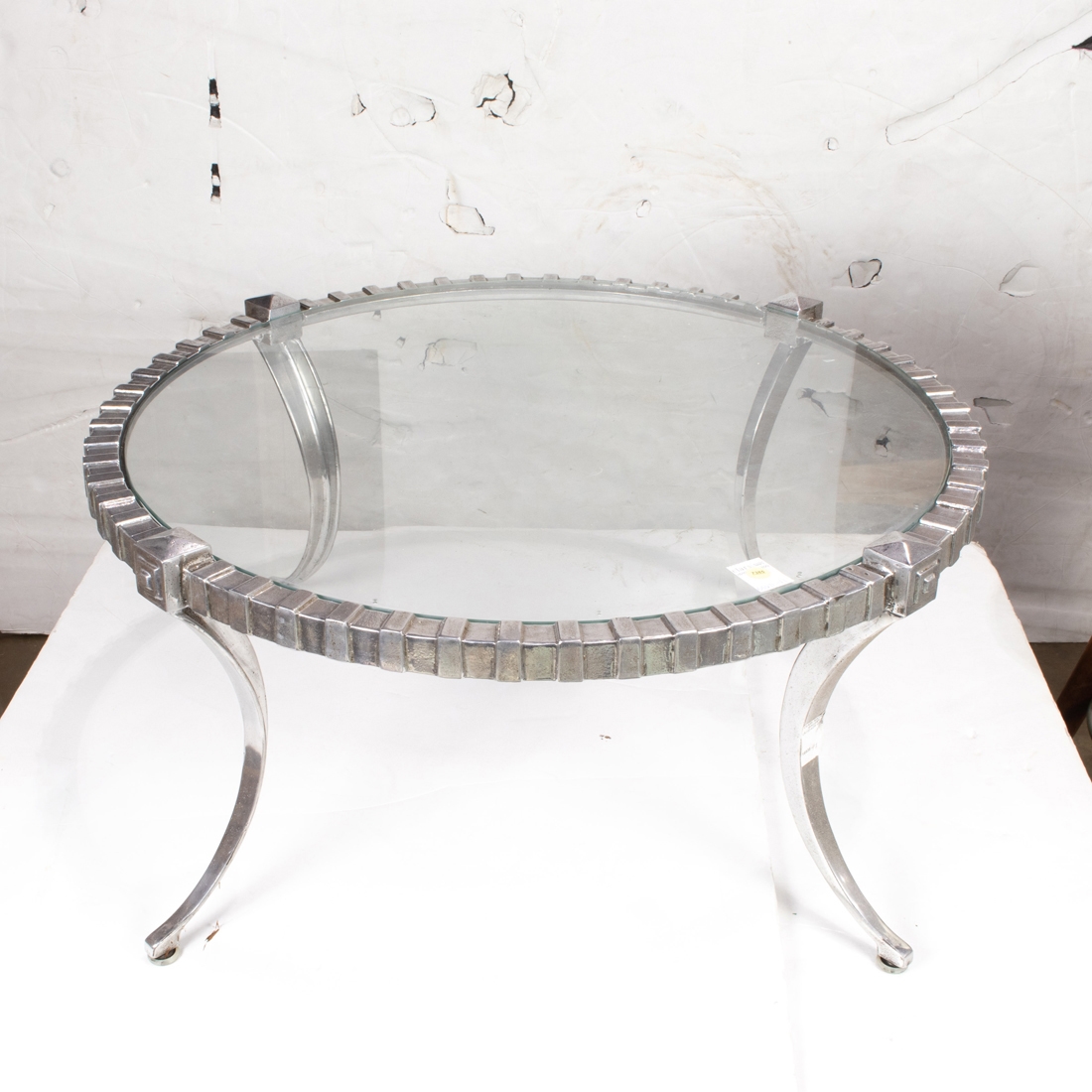 Arthur Court | A Modern aluminum and glass coffee table in the style of ...