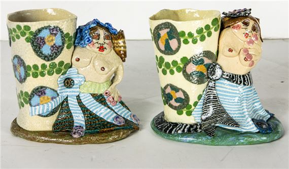 Jane Peiser | Cups with Nudes | MutualArt