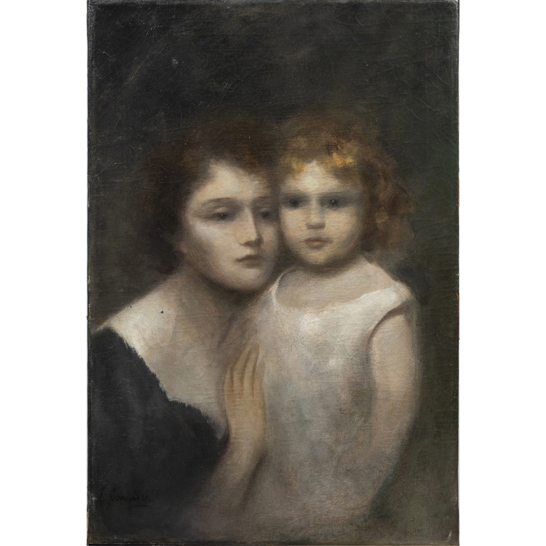 Eugène Carrière | The Contemplator (1901) | MutualArt