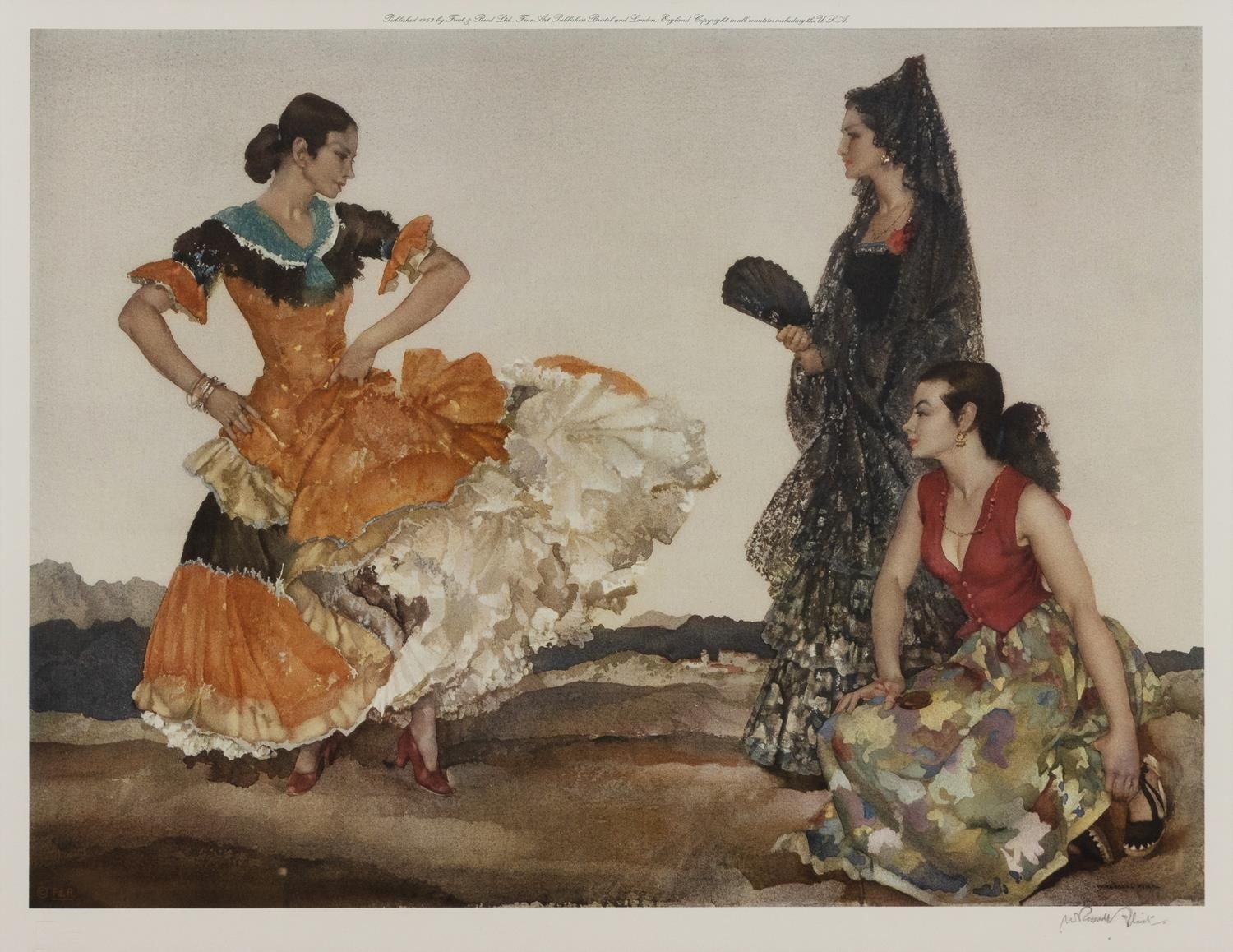 William Russell Flint | The Two) Models (1955 - 1956) | MutualArt