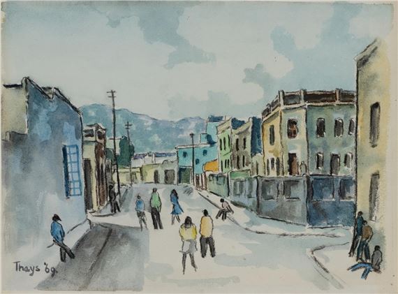 Conrad Nagel Doman Theys | Conrad Nagel Doman Theys (South African 1940 - ) DISTRICT SIX SCENE ...