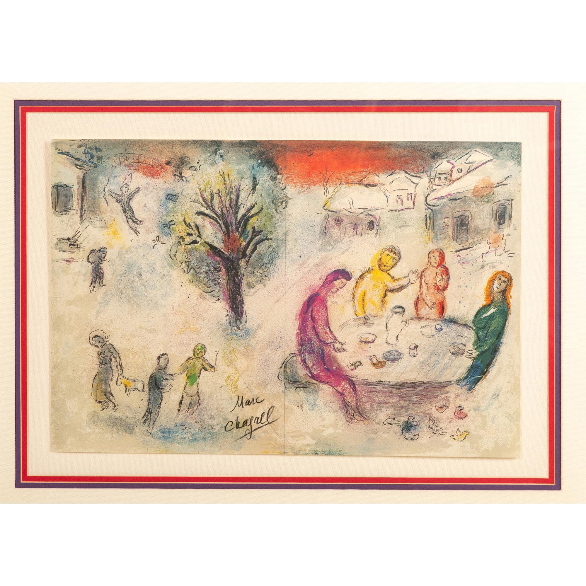 Marc Chagall | Marc Chagall (Attr.) Color Lithograph on Arches Paper ...