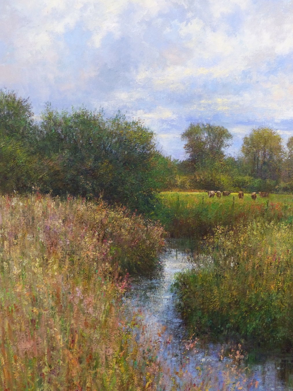 Charles Neal | ' En plein air, fields near Donnington' | MutualArt