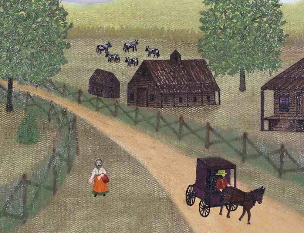 Erwin J. Neusch | Erwin J. Neusch Folk Art Oil on Canvas | MutualArt