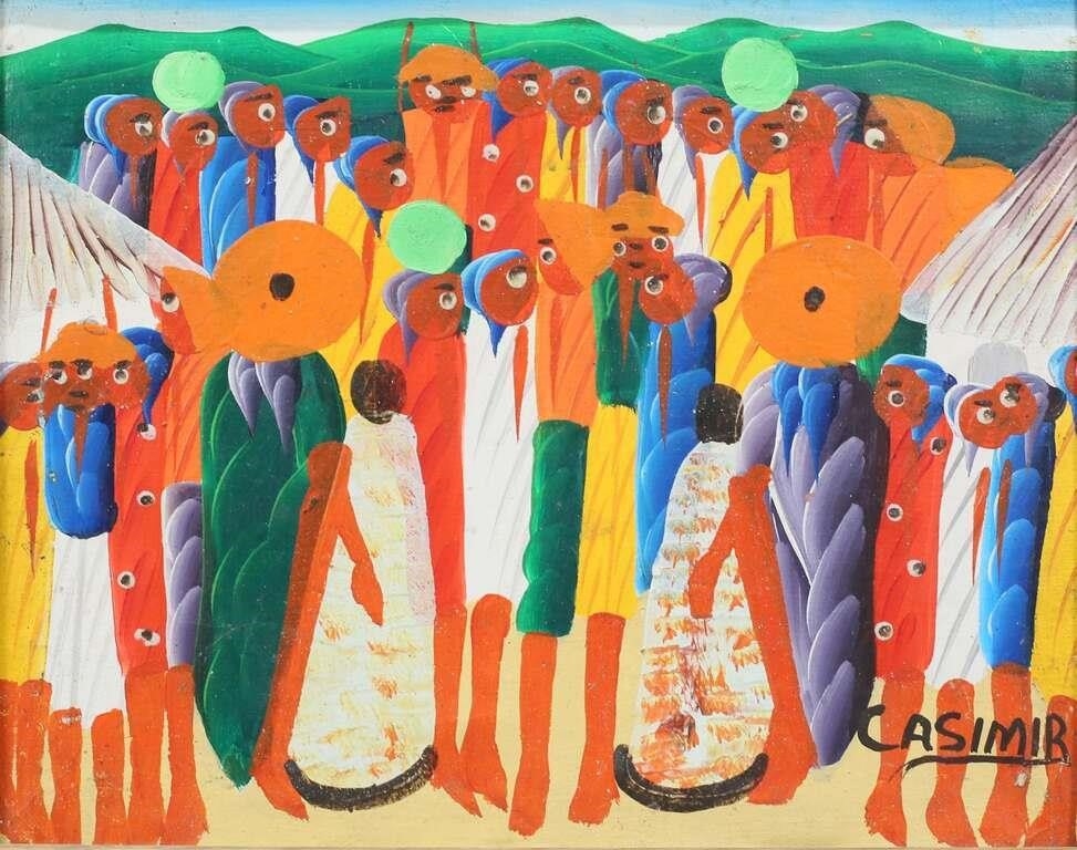 Laurent Casimir | Laurent Casimir Haitian Oil on Canvas | MutualArt