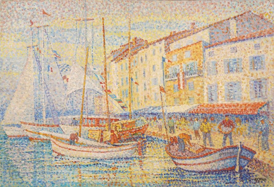 Yvonne Canu | The port of Saint-Tropez | MutualArt