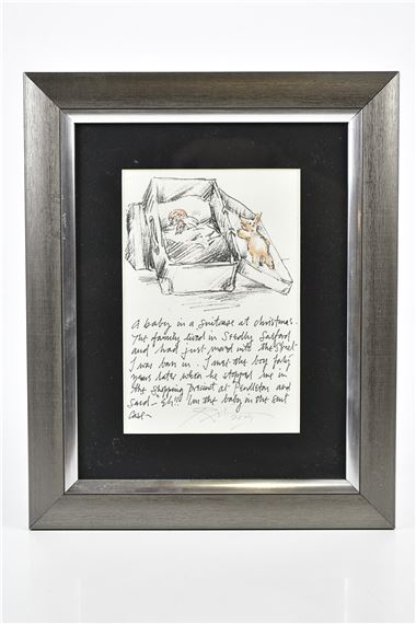 Harold Riley | A Baby in a Suitcase at Christmas (2004) | MutualArt