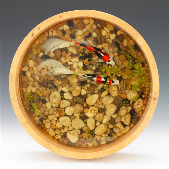 R. John Ichter | Two Koi fish in a barrel | MutualArt