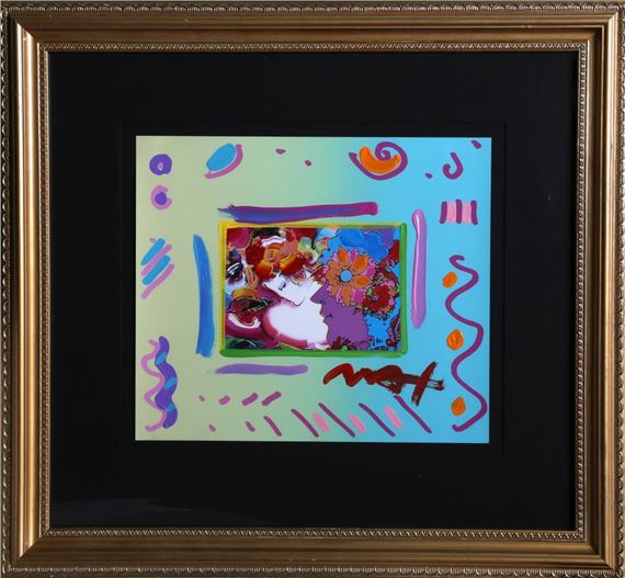 Peter Max | FLOWER LADY WITH THREE PROFILES (1999) | MutualArt