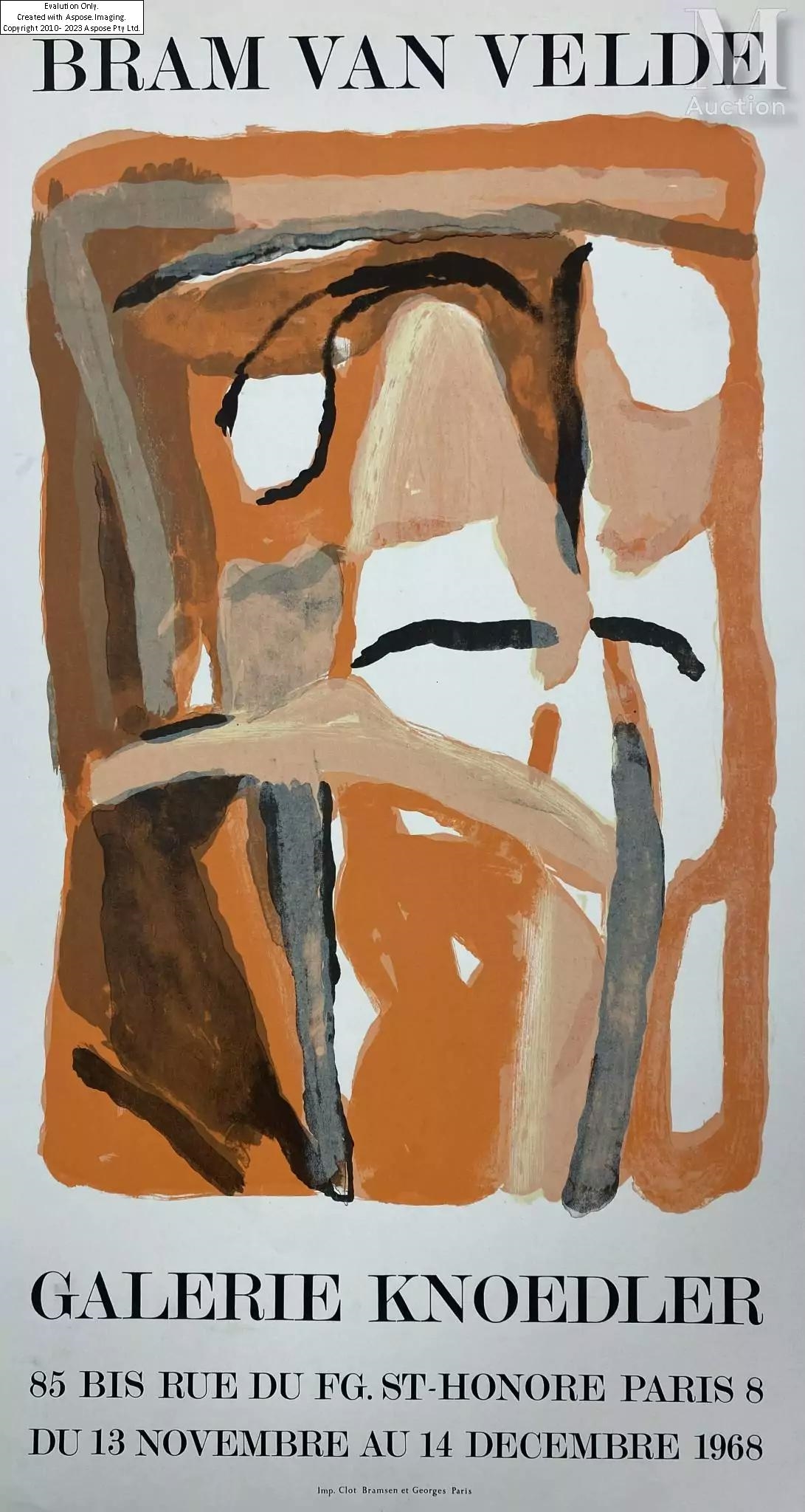 Bram Van Velde | Bran VAN VELDE (1895-1981 (1968) | MutualArt