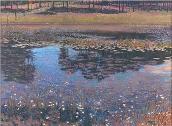 Edward Thomas Holder | Reflective landscape (1989) | MutualArt