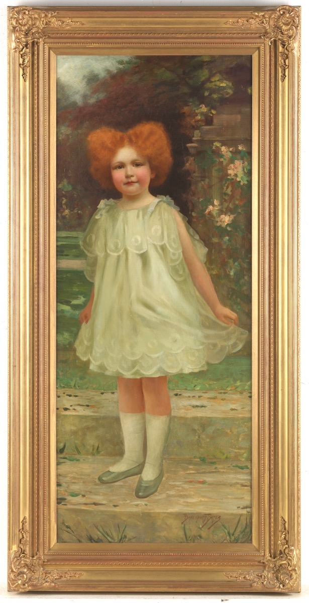 Frederick Davenport Bates | Portrait of a young girl (1867) | MutualArt