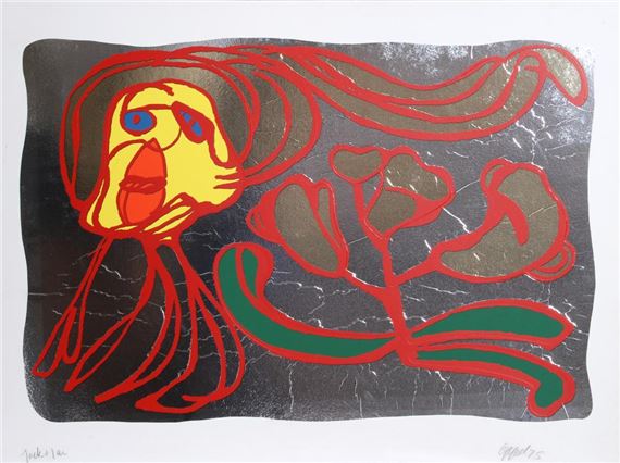 Karel Appel | FLOATING SILVER PASSION (1975) | MutualArt