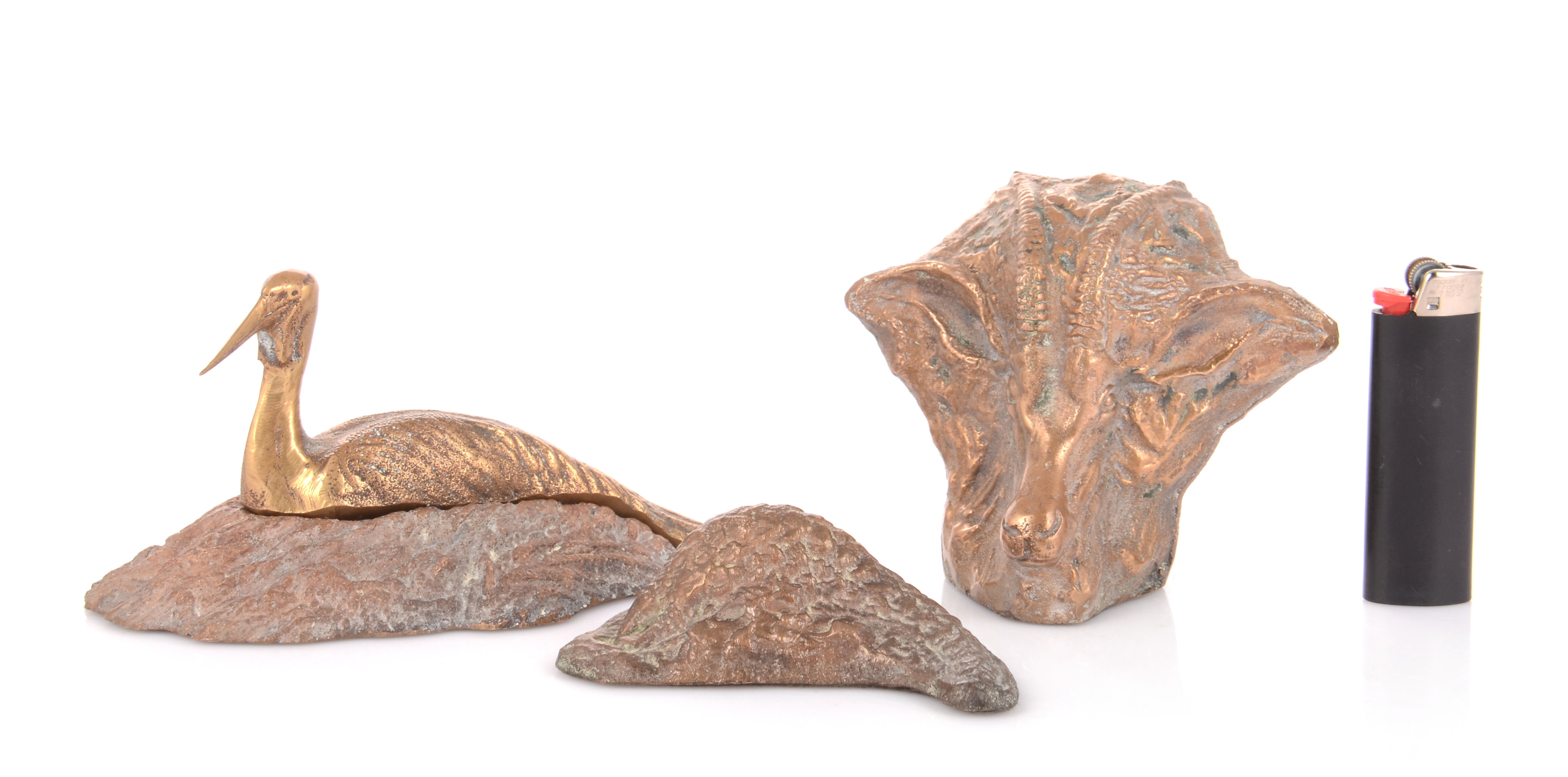 Keith Calder | Eromel paperweights - A bird on a base, An aardvark; A ...