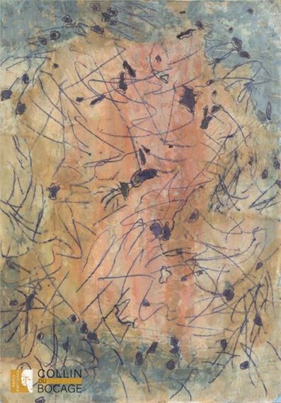 Giulio Turcato | Abstract blue and red composition | MutualArt