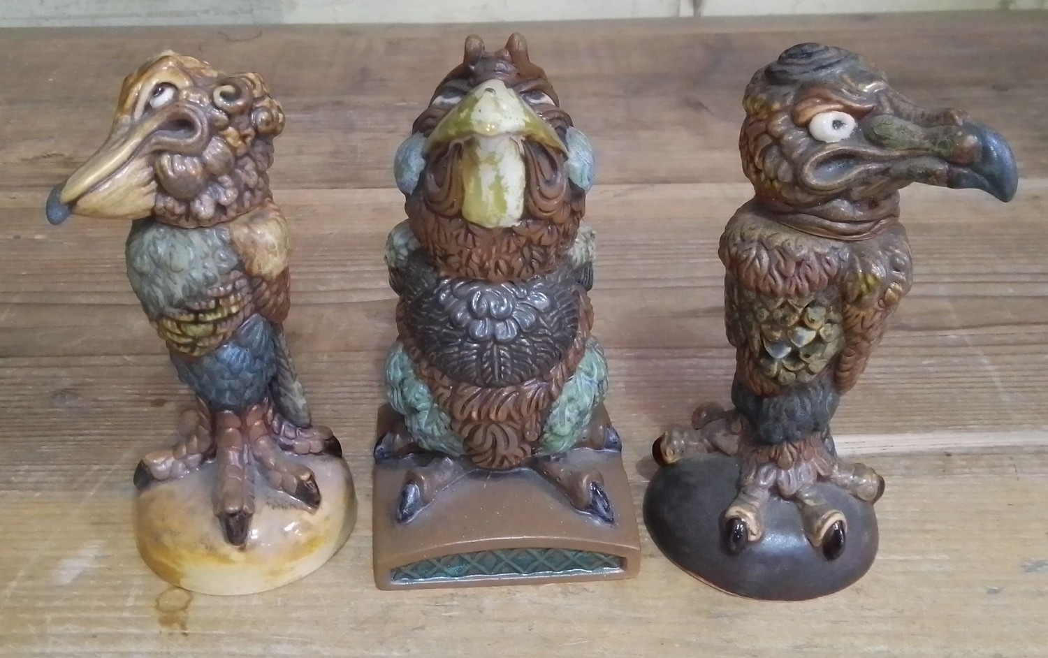 Andrew Hull | A group of three Andrew Hull grotesque bird figures with ...