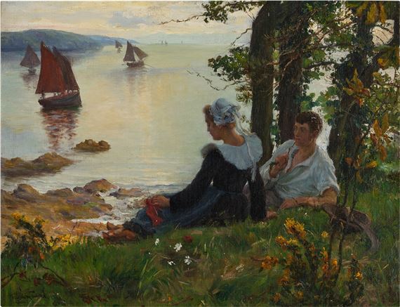 Alfred Victor Fournier | A Romantic Afternoon | MutualArt