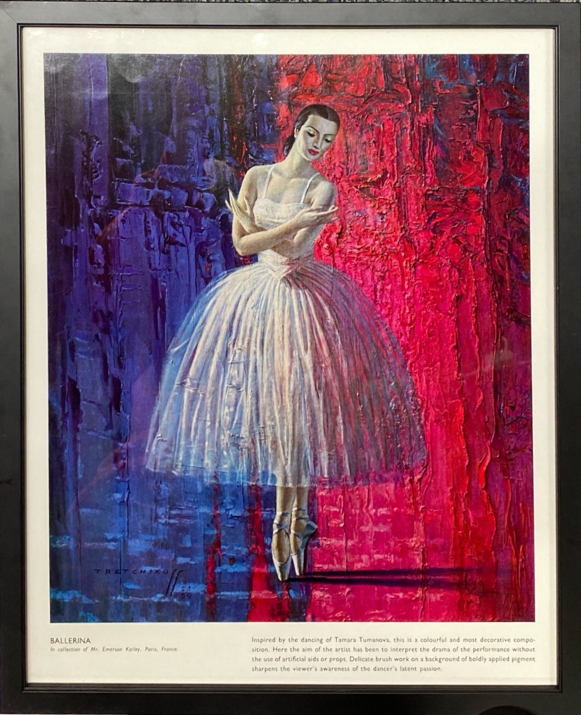 Vladimir Tretchikoff | A framed 1960's print Ballerina by Tretchikoff ...