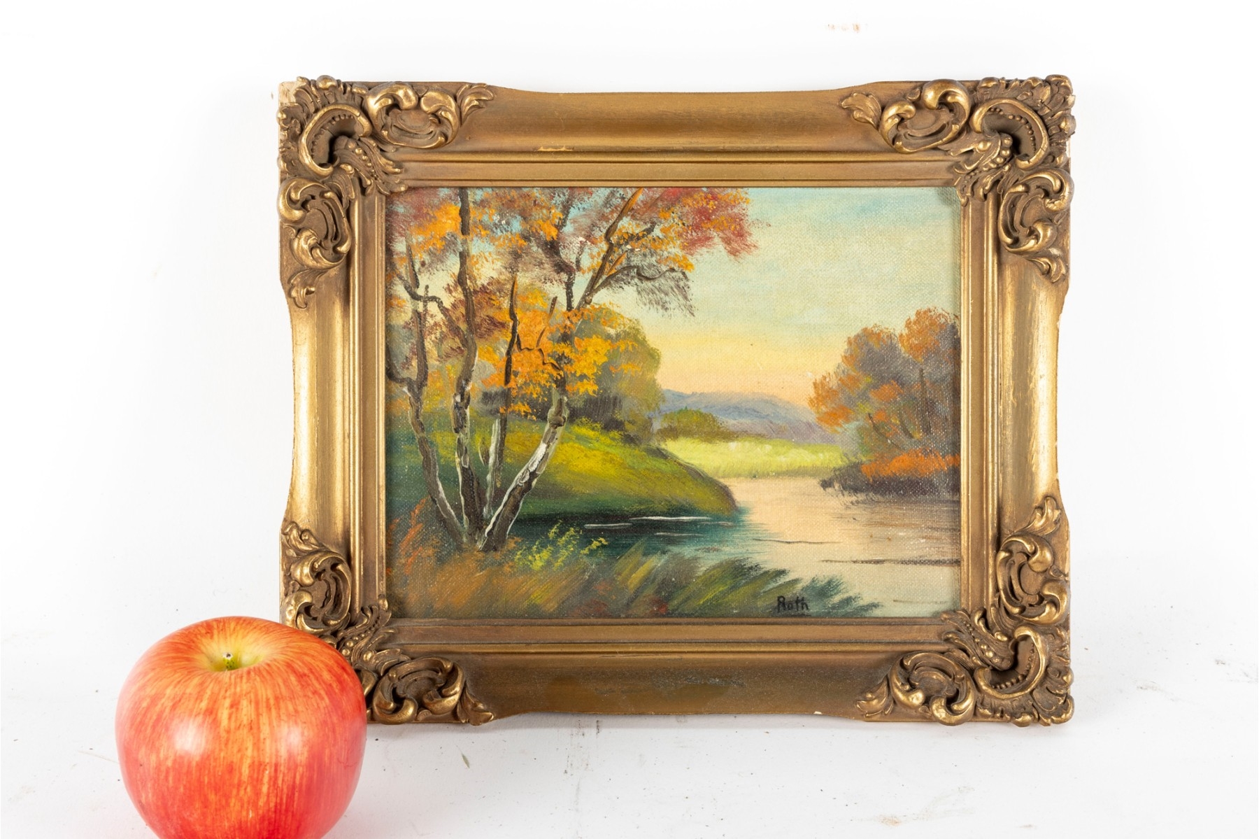 Carl Roth | 20th C.) Oil On Board Seaside Landscape | MutualArt