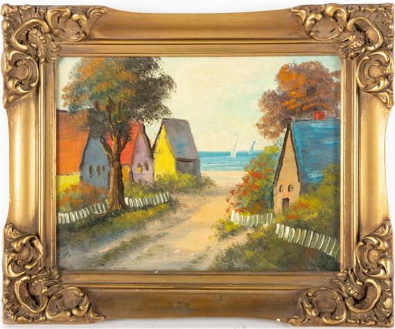 Carl Roth | 20th C.) Oil On Board Landscape | MutualArt
