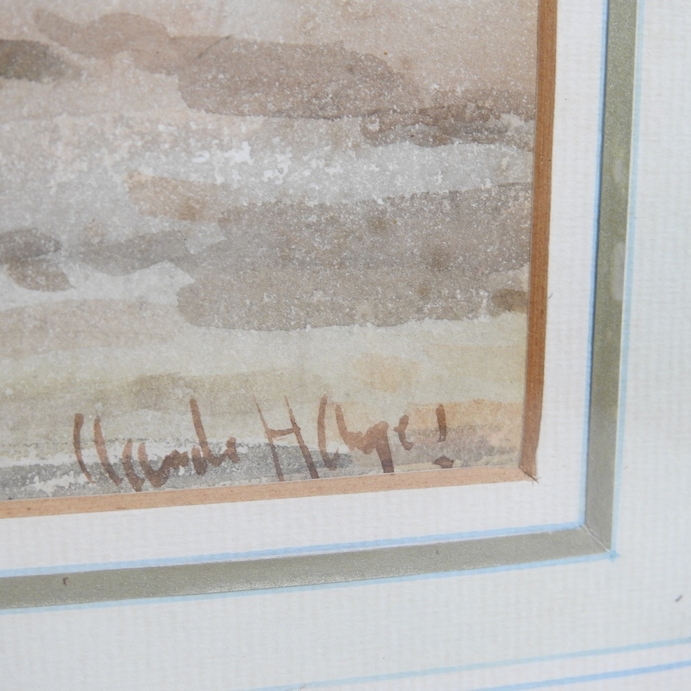 Claude Hayes | extensive landscape with a horse drawn cart | MutualArt