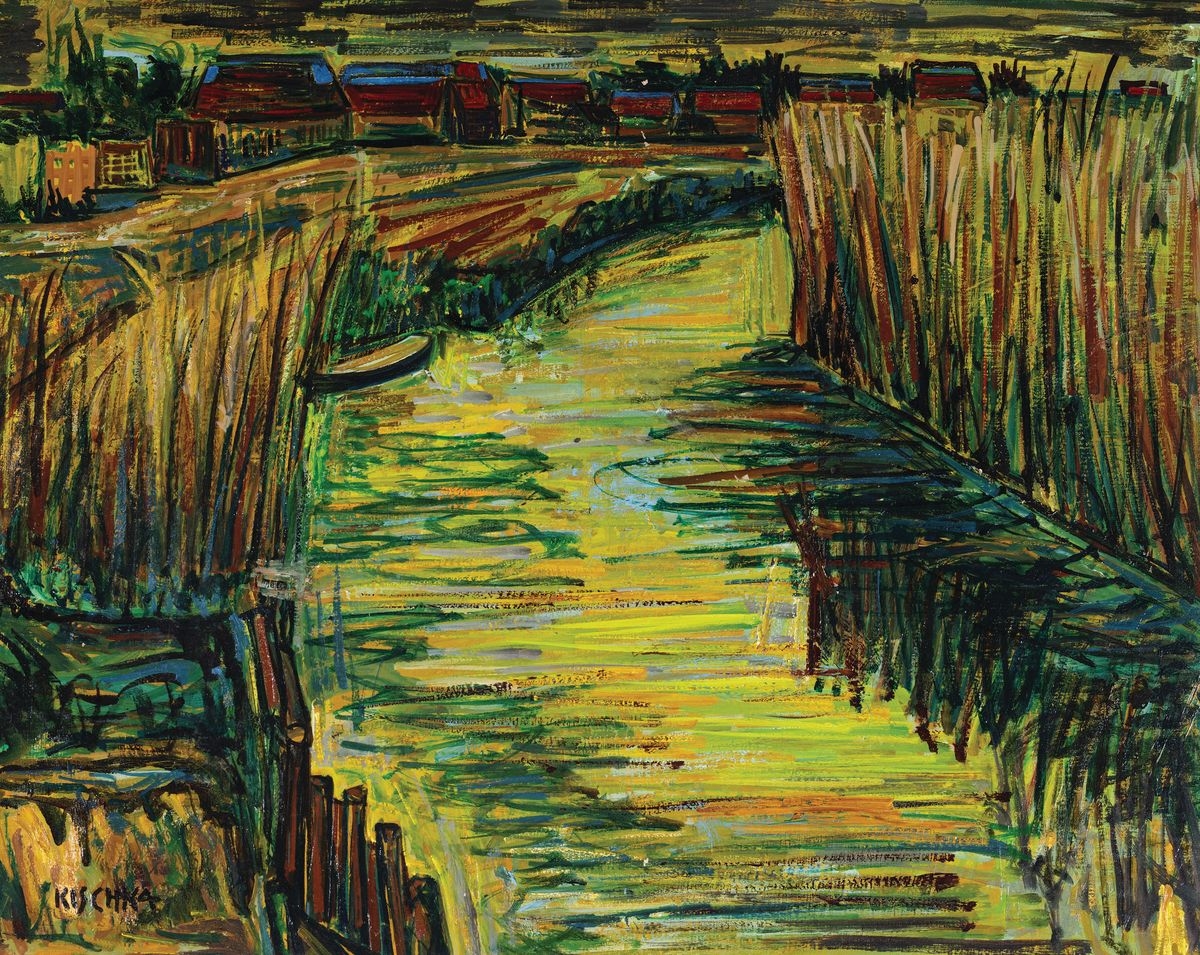 Isis Kischka | PEJZAŻ Z ZAKOLEM RZEKI | MutualArt