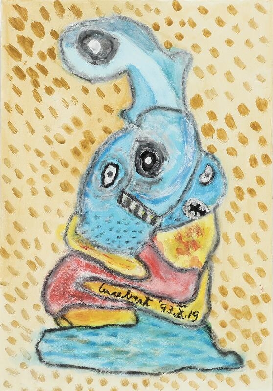 Lucebert | 2 works: (i) Personnage (ii) Untitled (1960 - 1964) | MutualArt