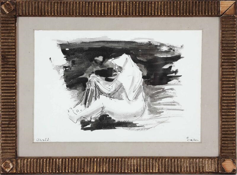 Gottfred Poul Georg Eickhoff | Study of seated woman | MutualArt