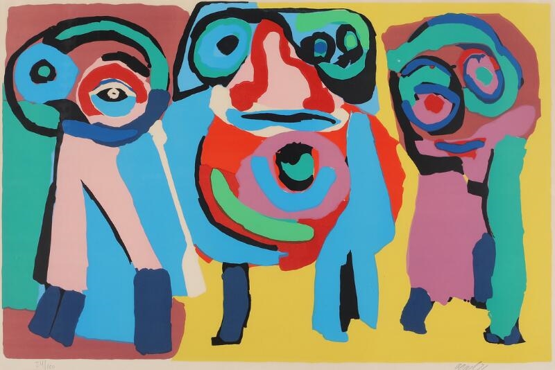 Karel Appel | Composition with figures (1971) | MutualArt
