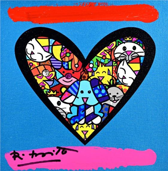 Romero Britto | I Love the Animals | MutualArt