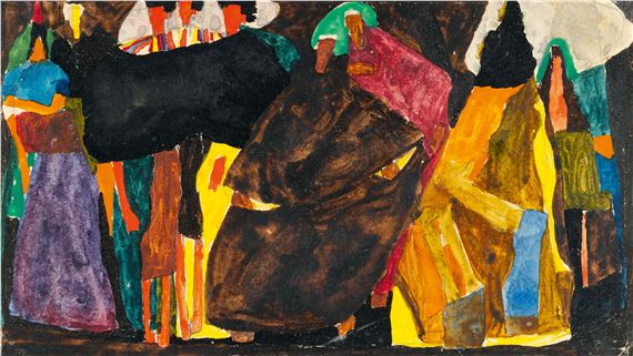 Schiele Egon | Study for an unexecuted picture (1911) | Compare similar ...