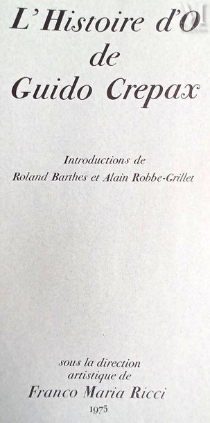 Guido Crepax | L'Histoire d'O de Guido Crépax | MutualArt