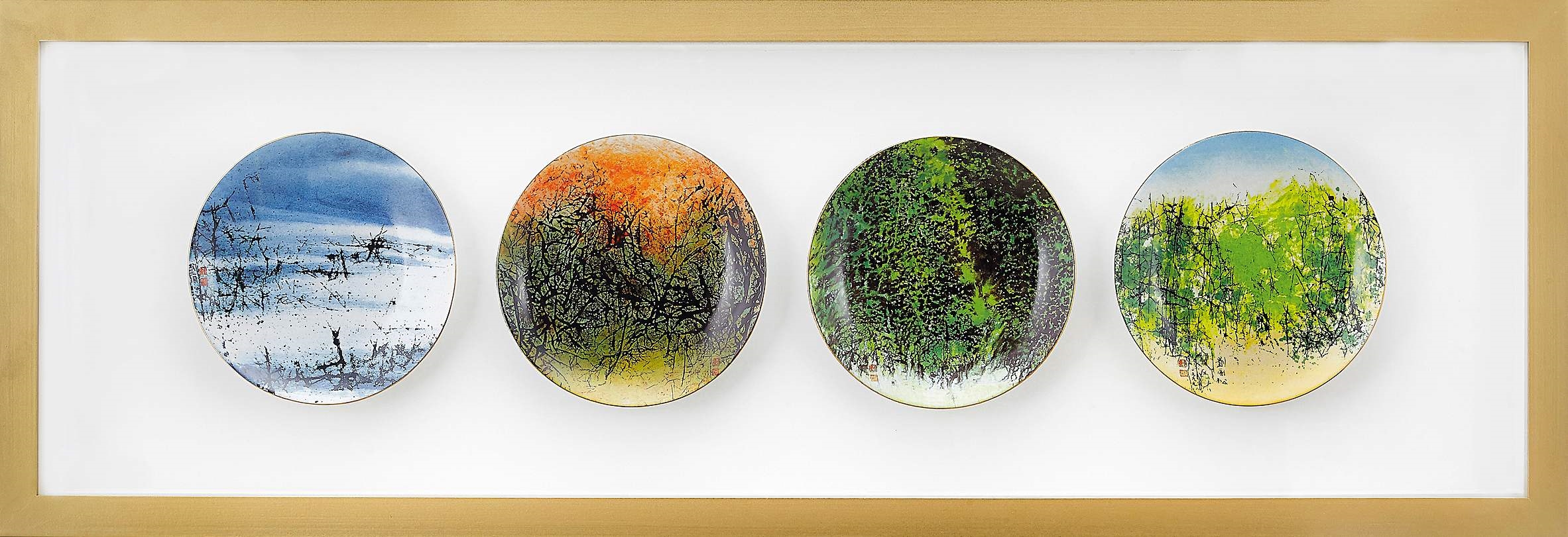 Liu Kuo-Sung | Four Season Porcelain Plates (1999) | MutualArt
