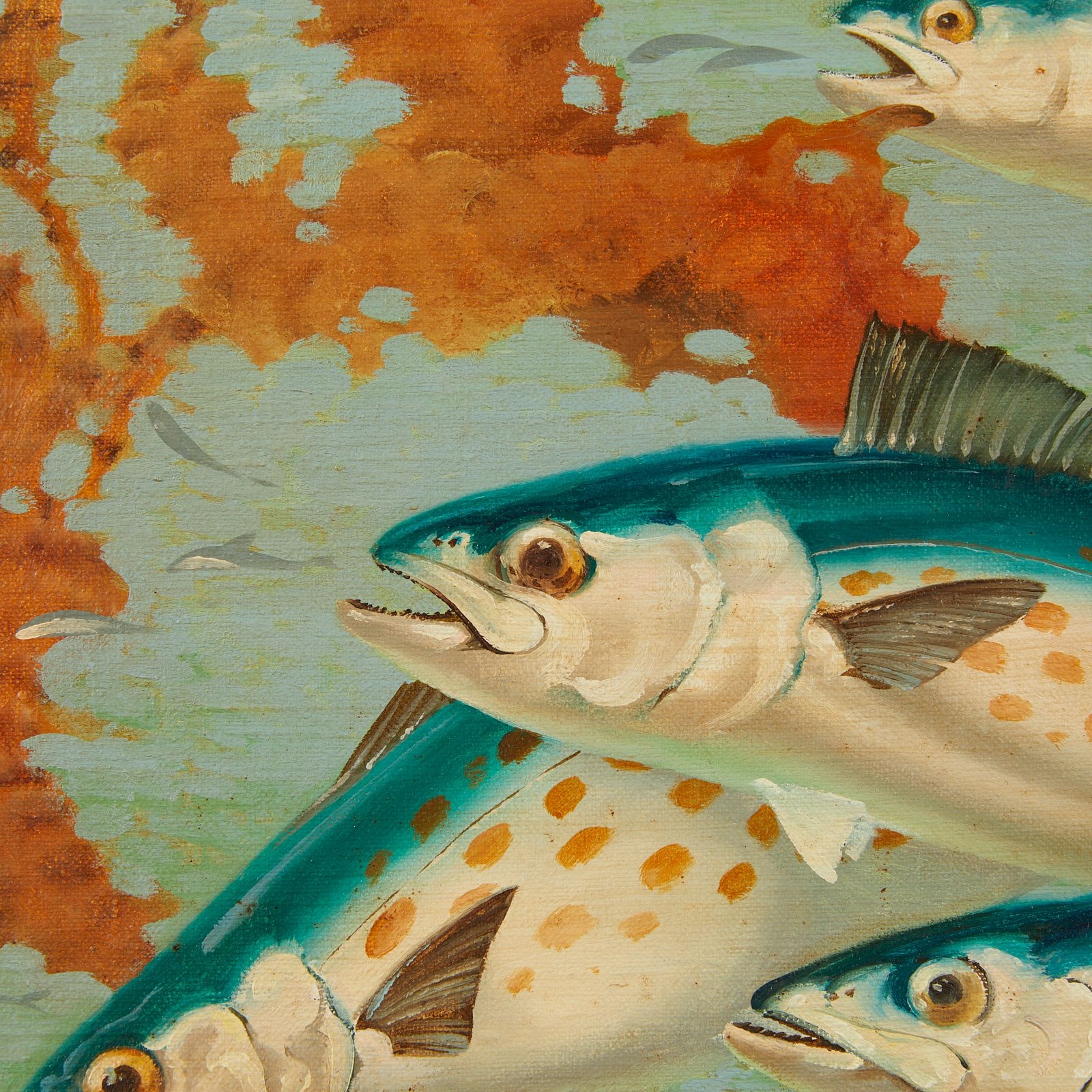 Fred Sweney | Fred Sweney Mackerel Oil Painting | MutualArt