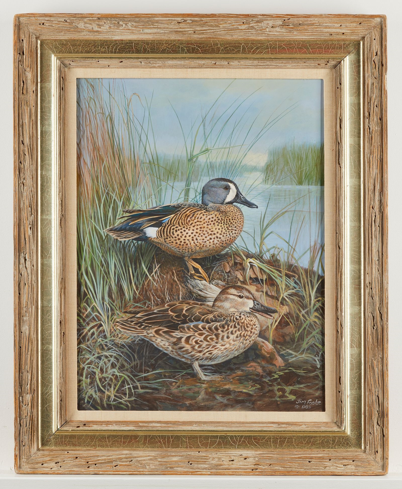 Jim Foote | Jim Foote Blue-Winged Teal Oil Painting (1983) | MutualArt