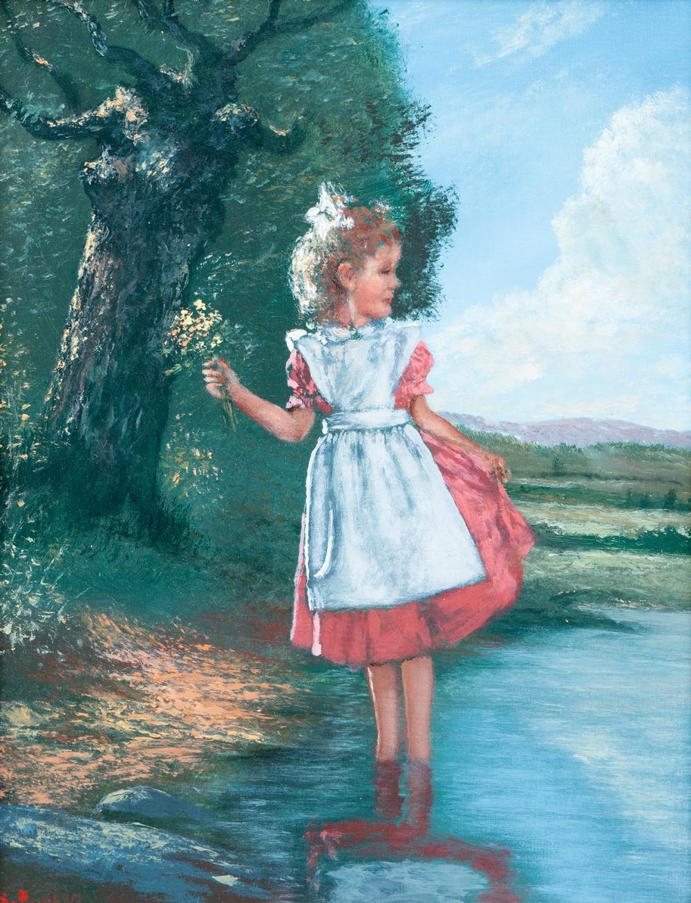 Scott Duncan | Girl Standing in Stream | MutualArt