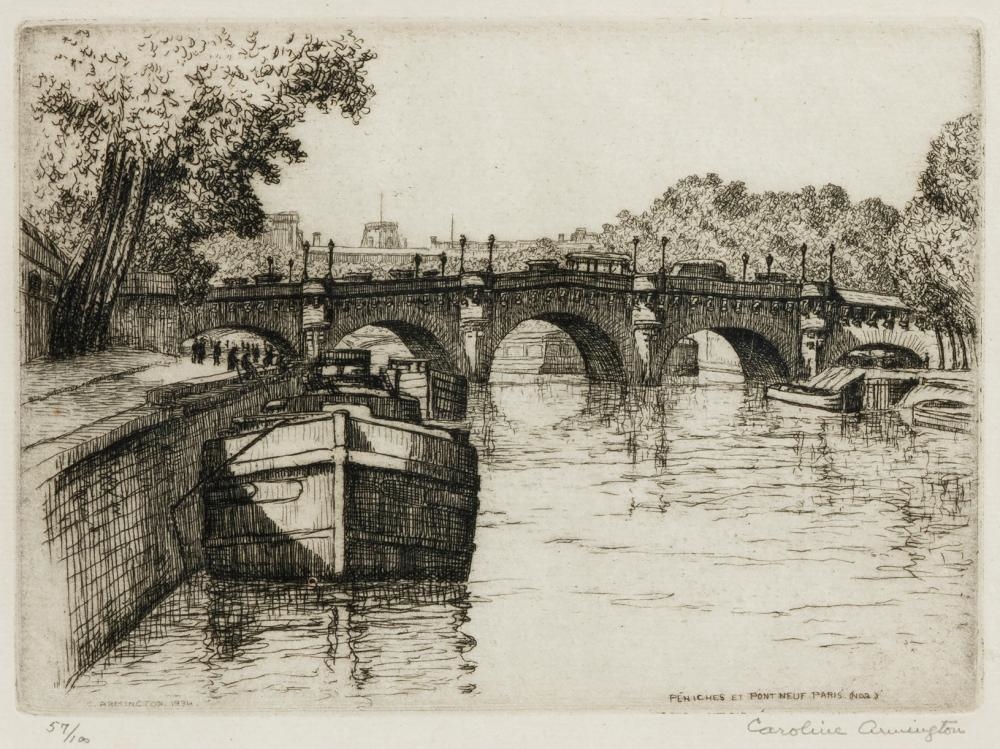 Caroline Helena Armington | Peniches et Pont Neuf Paris (1934) | MutualArt