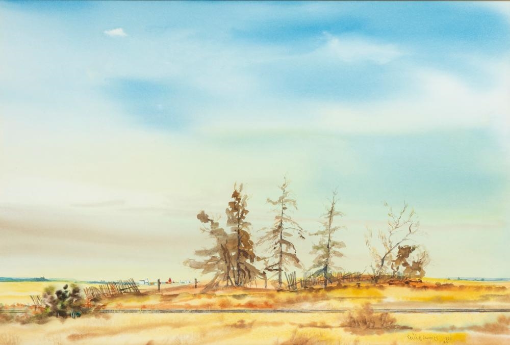 Cecil E. James | CECIL JAMES - Trees Along the Rail Line (1976) | MutualArt