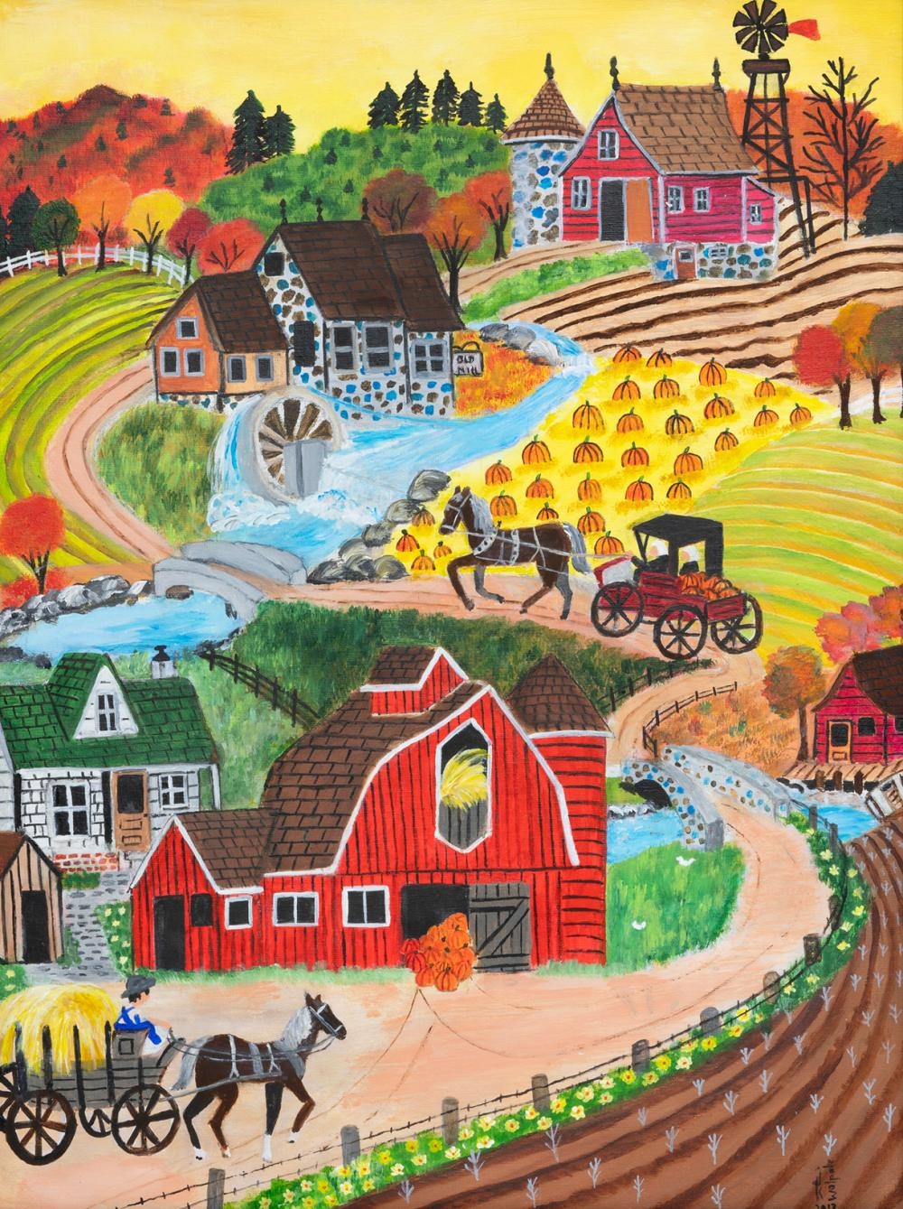 Karen Walpole | Pumpkin Farm Village (2013) | MutualArt