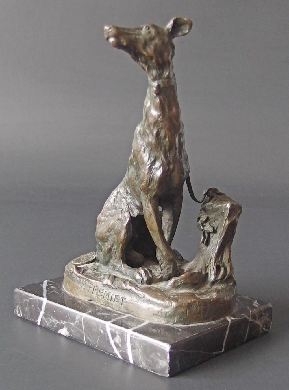 Emmanuel Frémiet | EMMANUEL FREMIET BRONZE GREYHOUND SCULPTURE (1824 ...