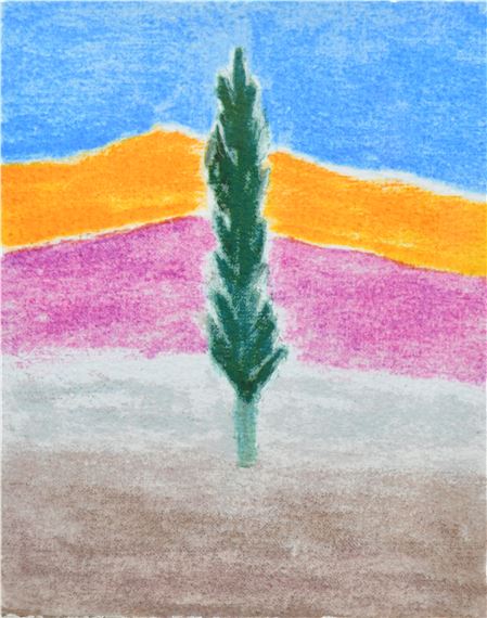 Craigie Aitchison | Cypress Tree Montecastelli (2004) | MutualArt