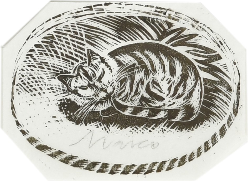 Enid Marx | Sleeping cat; Mice and cheese (1950) | MutualArt