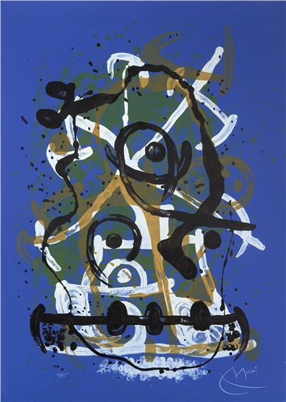 Joan Miró | Chevauchée - bleu (1969) | MutualArt