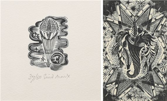 Enid Marx | Hot air balloon; Catalogue design for The Little Gallery ...