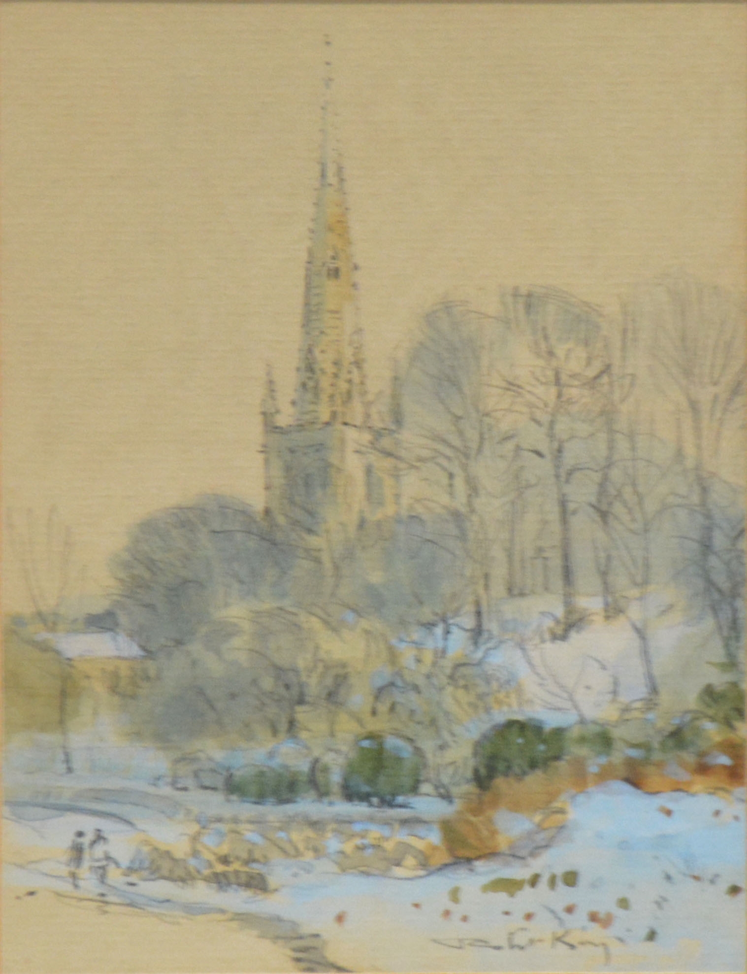 Robert King | Church in a landscape | MutualArt